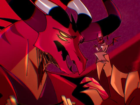 Test-tournament Satan's art from "Helluva Boss"